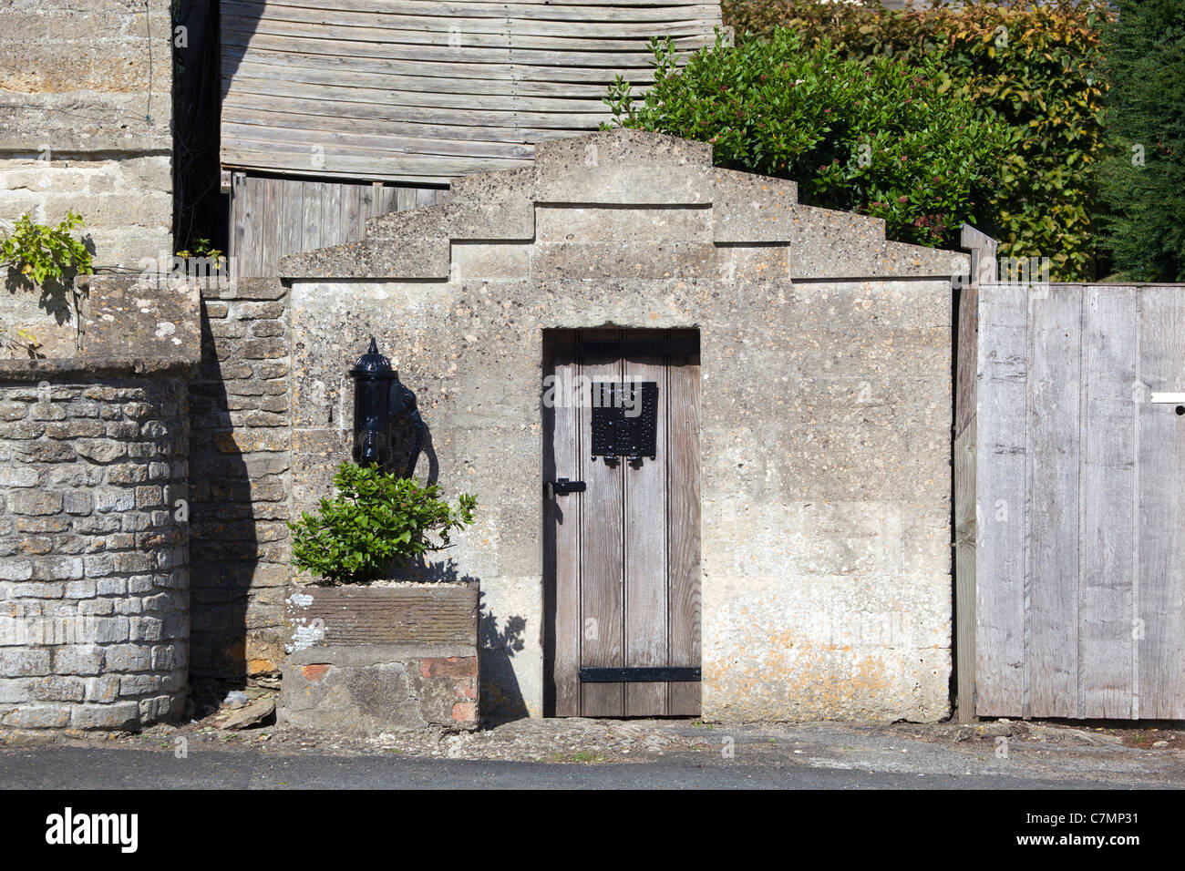 The Old Village Lock Up or Blind House at Luckington Wiltshire Stock ...