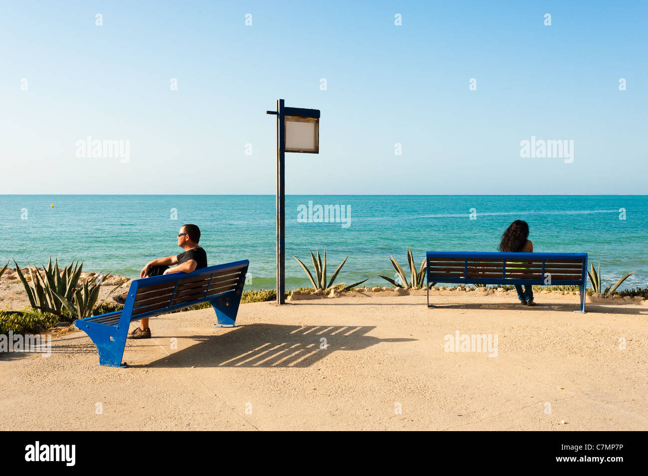 A couple facing separate lives, a concept Stock Photo - Alamy