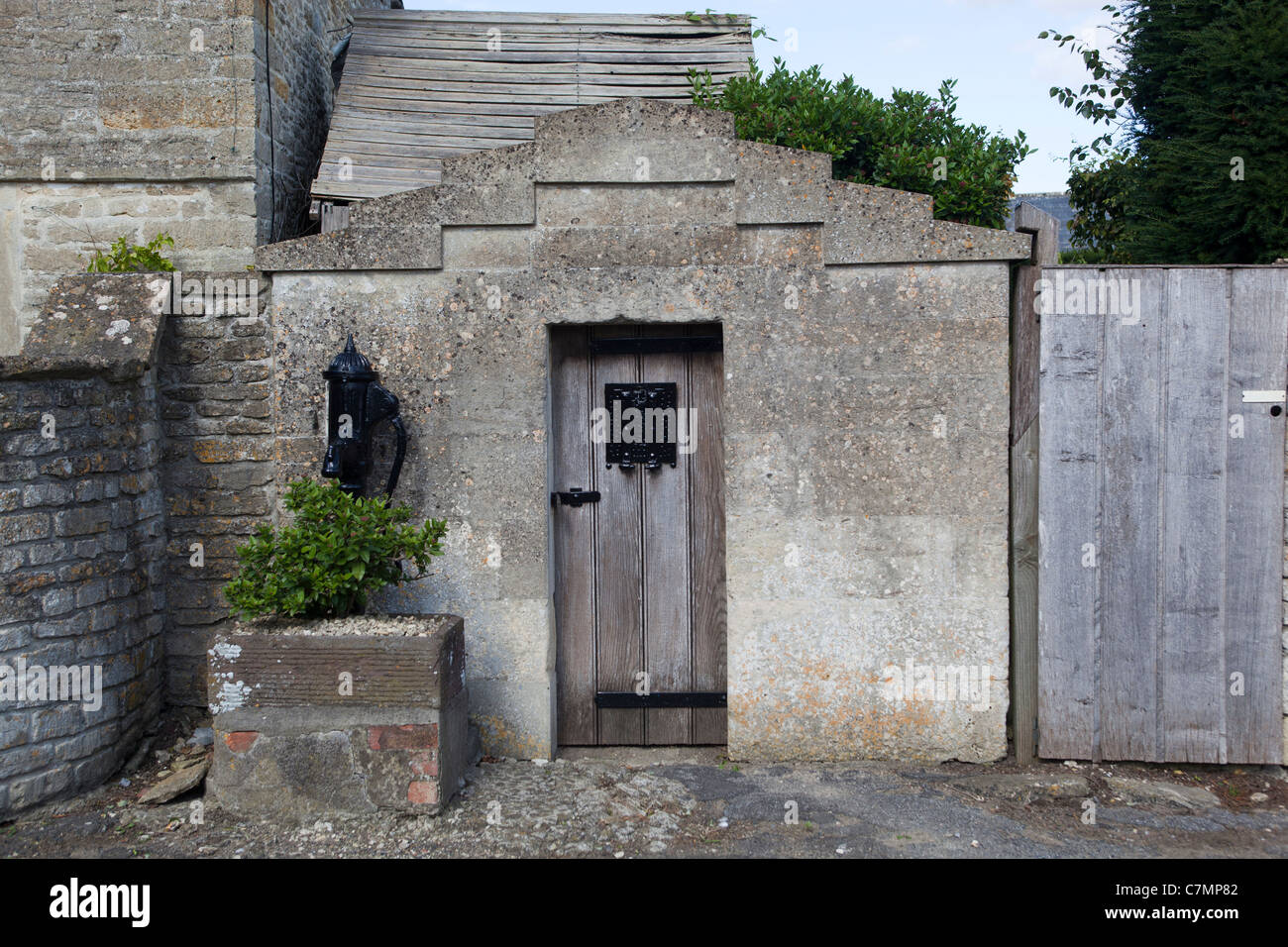 The Old Village Lock Up or Blind House at Luckington Wiltshire Stock ...