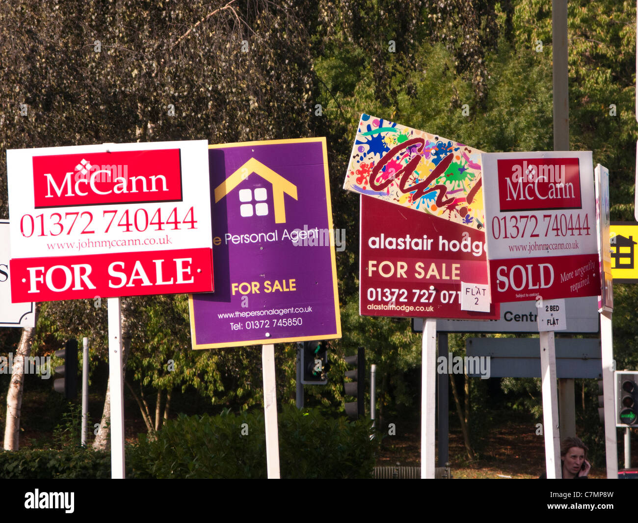 Estate agents boards surrey hi-res stock photography and images - Alamy