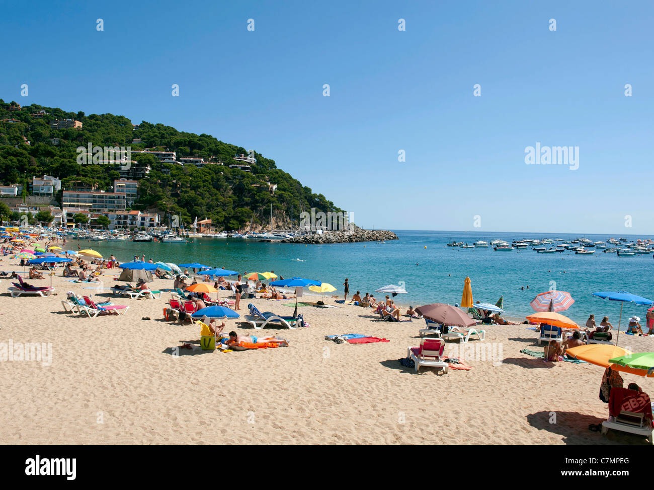 The beach at LLafranc, Costa Brava, Catalonia, Spain Stock Photo - Alamy