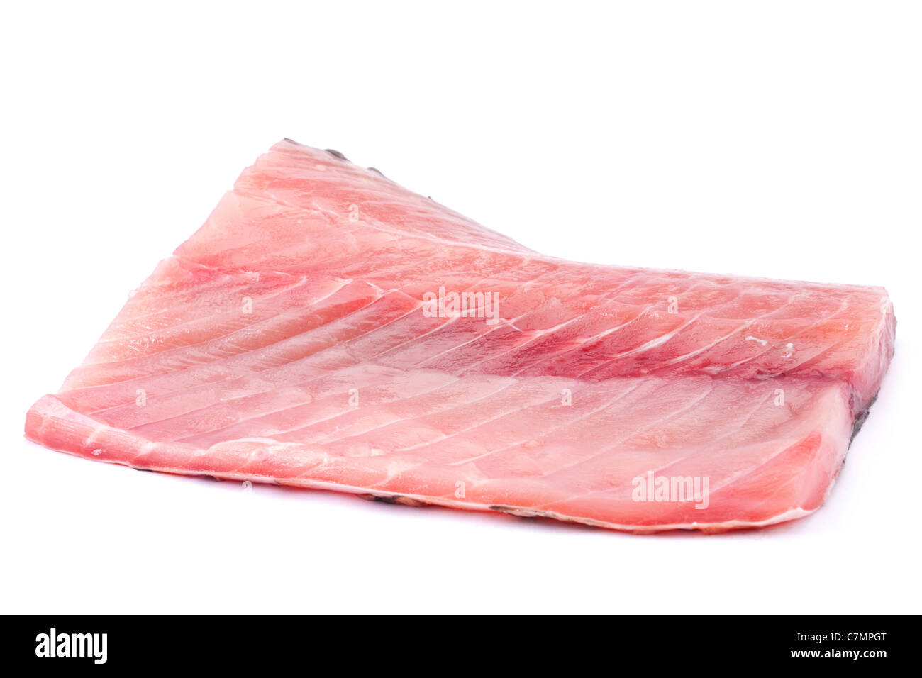 Silver carp fillet closeup isolated on white Stock Photo - Alamy