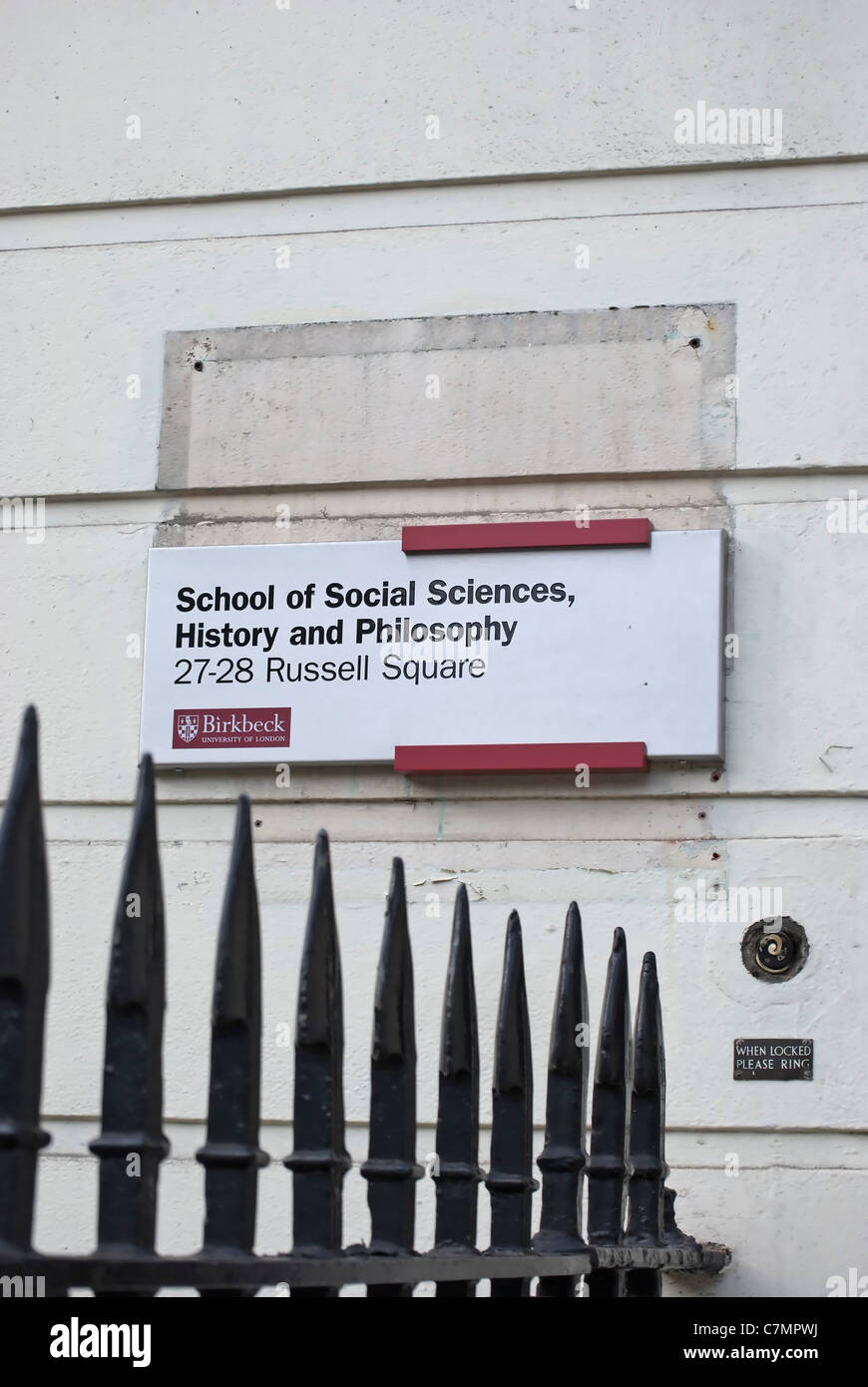 door sign for the school of social sciences, history and philosophy of ...