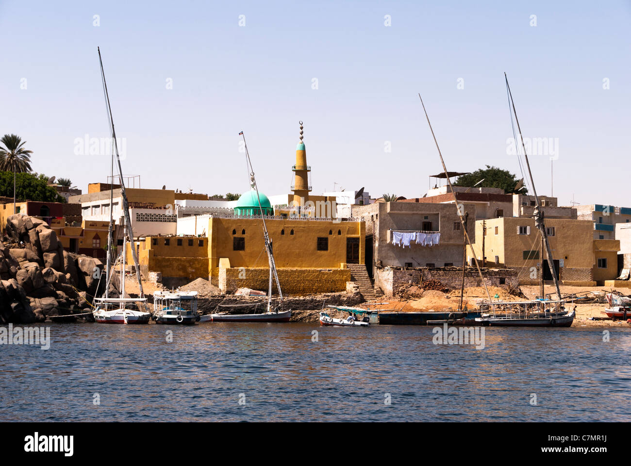 Nubian village in Elephantine Island - Aswan, Upper Egypt Stock Photo ... Nubian village in Elephantine Island - Aswan, Upper Egypt Stock Photo ...