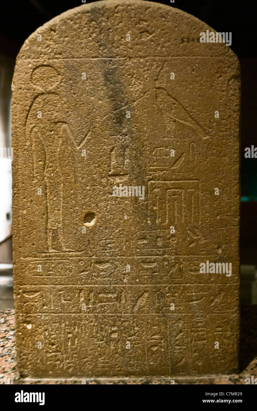 Stela erected by the Sem-priest Imeny in honour of Senusert II. It ...
