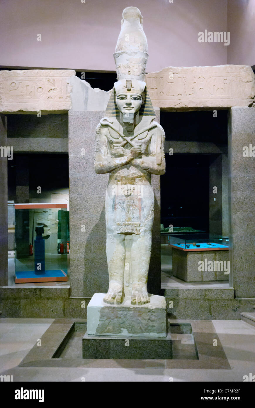 The statue of Ramses II, about 8 m high, was standing with other ones ...