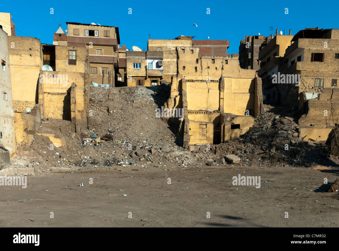 wrecked buildings - Aswan, Upper Egypt Stock Photo - Alamy