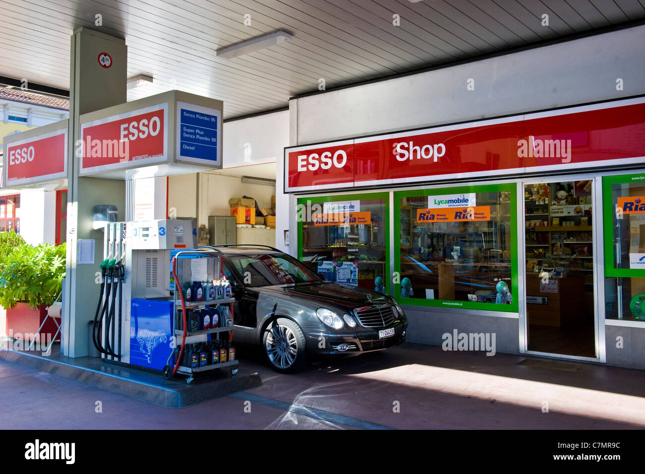 Petrol station, Chiasso, Switzerland Stock Photo - Alamy