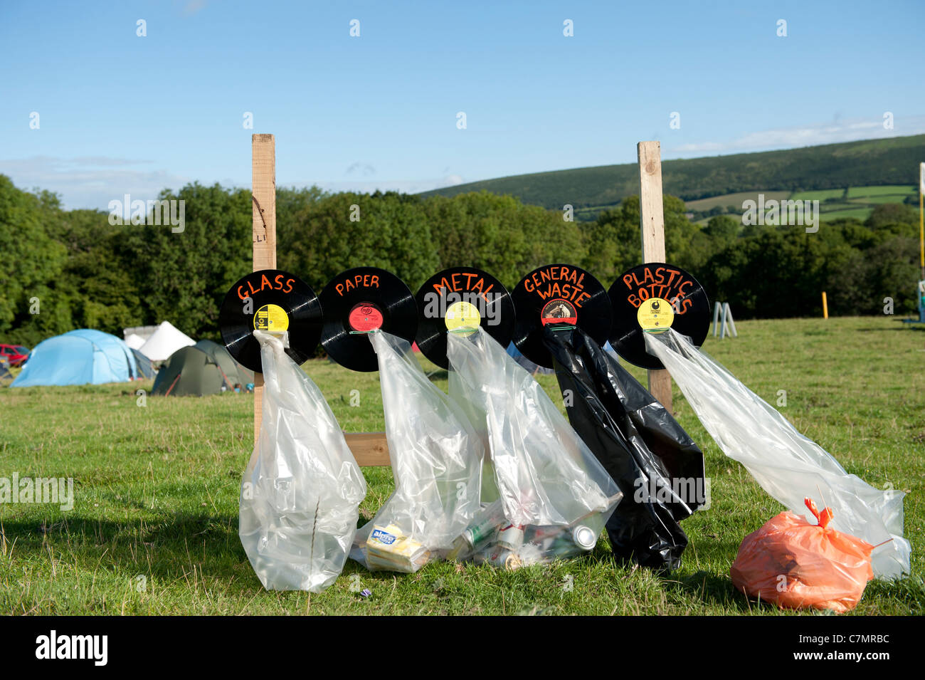 Festival Recycling Signs Stock Photo - Alamy