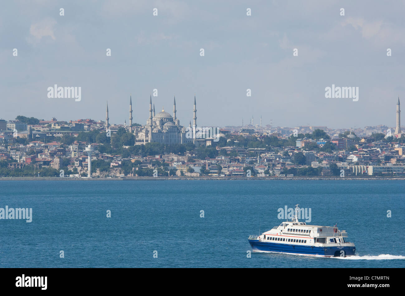 Turkey, Istanbul. Views of Istanbul from the Sea of Marmara before ...