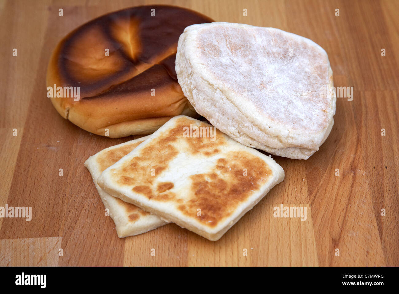irish soda potato bread known as soda and potato farls and large muffin ...
