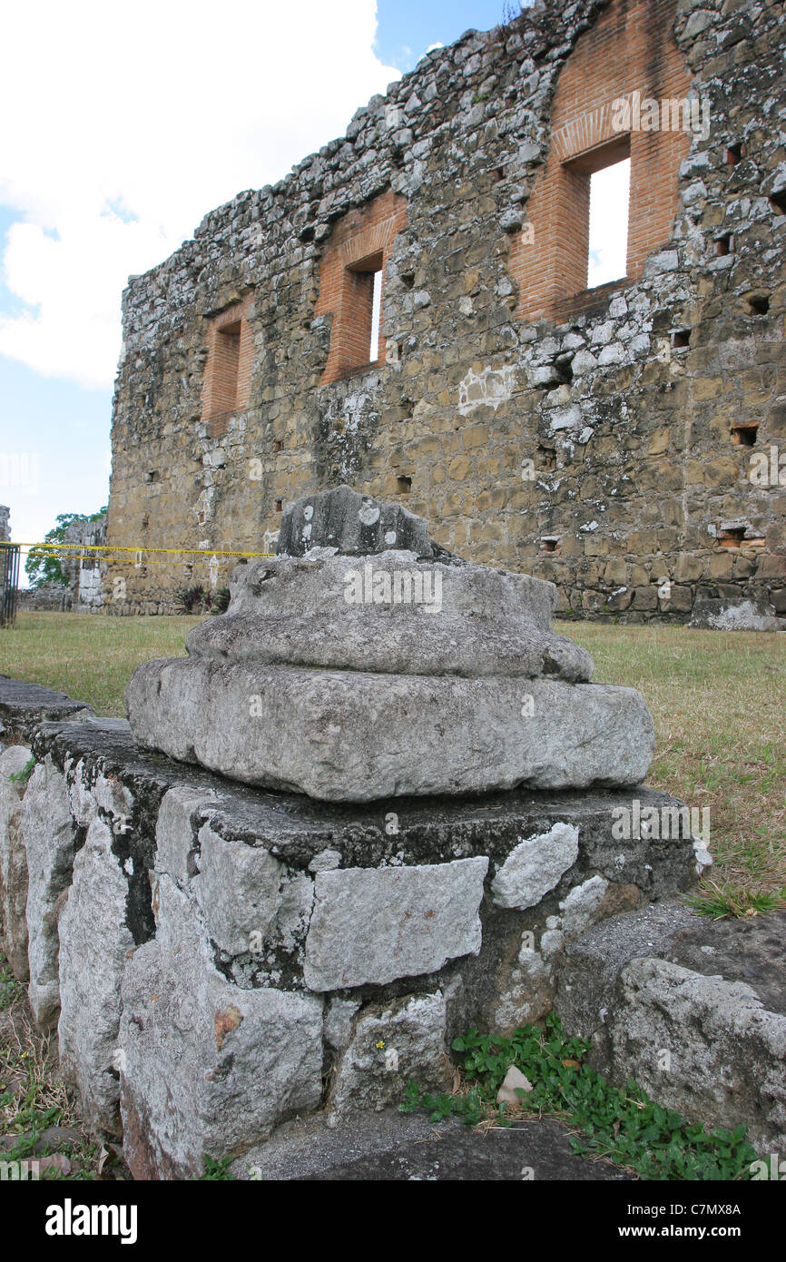 Old wall at Panama Viejo ruins in Panama City Stock Photo - Alamy