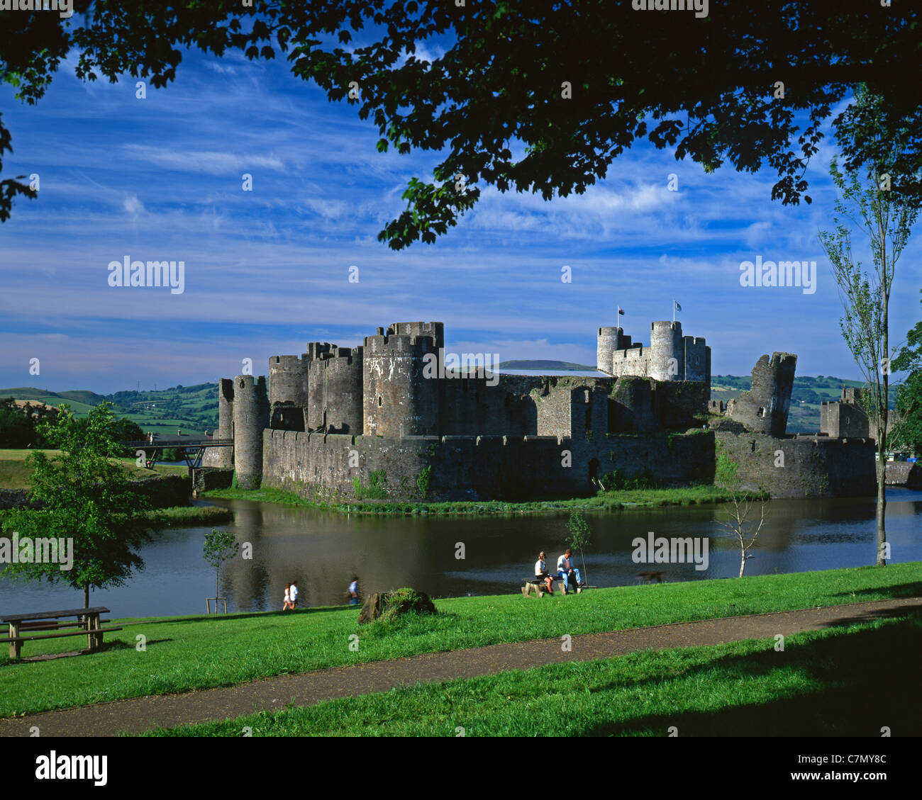 Caerphilly Castle in UK Stock Photo - Alamy