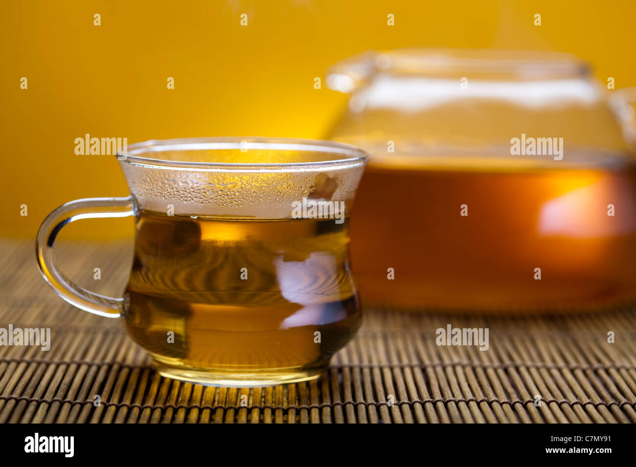 Glass cup of tea Stock Photo - Alamy