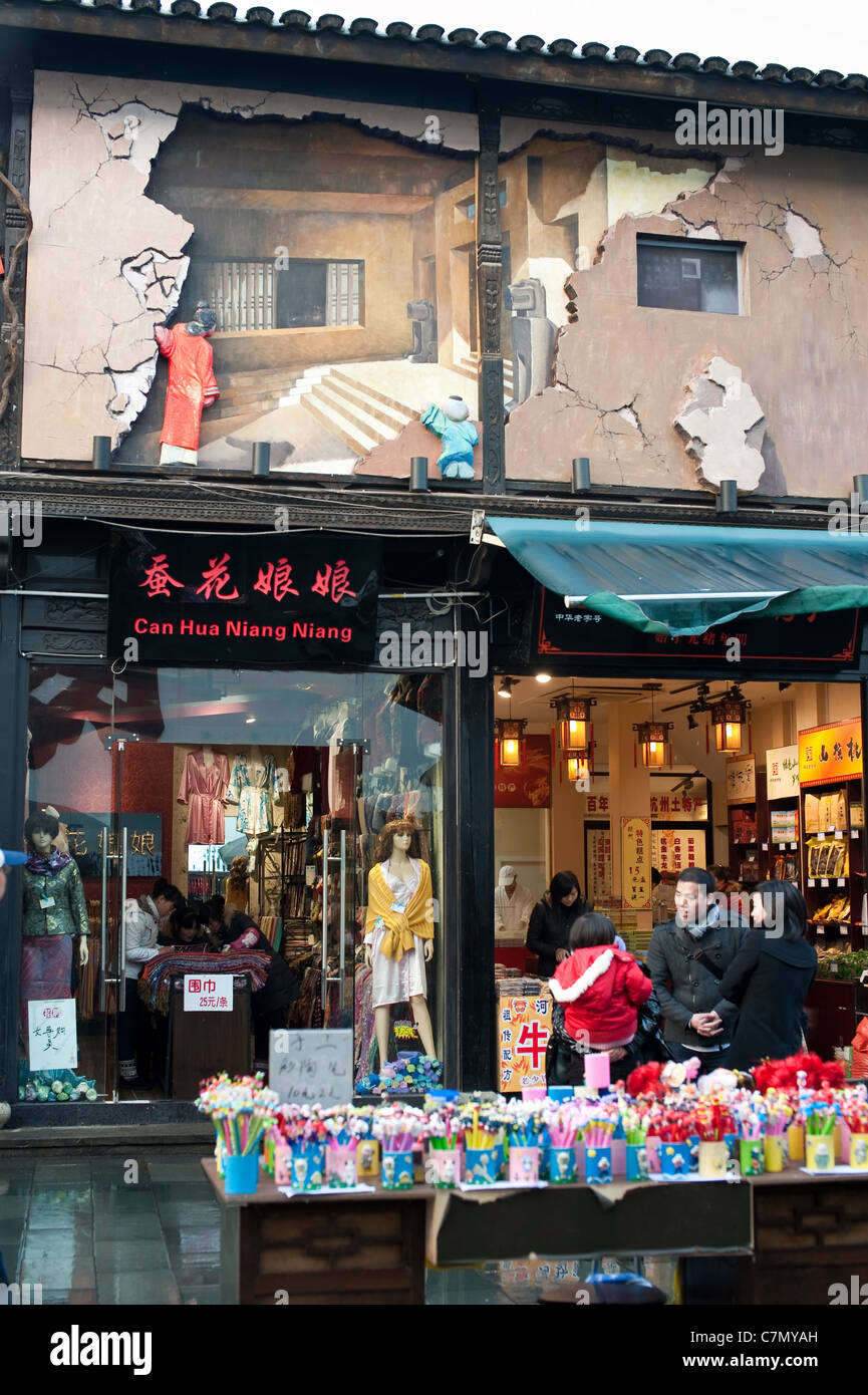 Market street in Hangzhou, China Stock Photo - Alamy