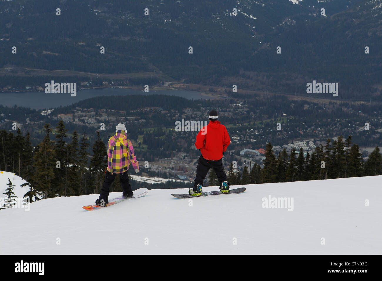 Snowboard rail slide hi-res stock photography and images - Alamy