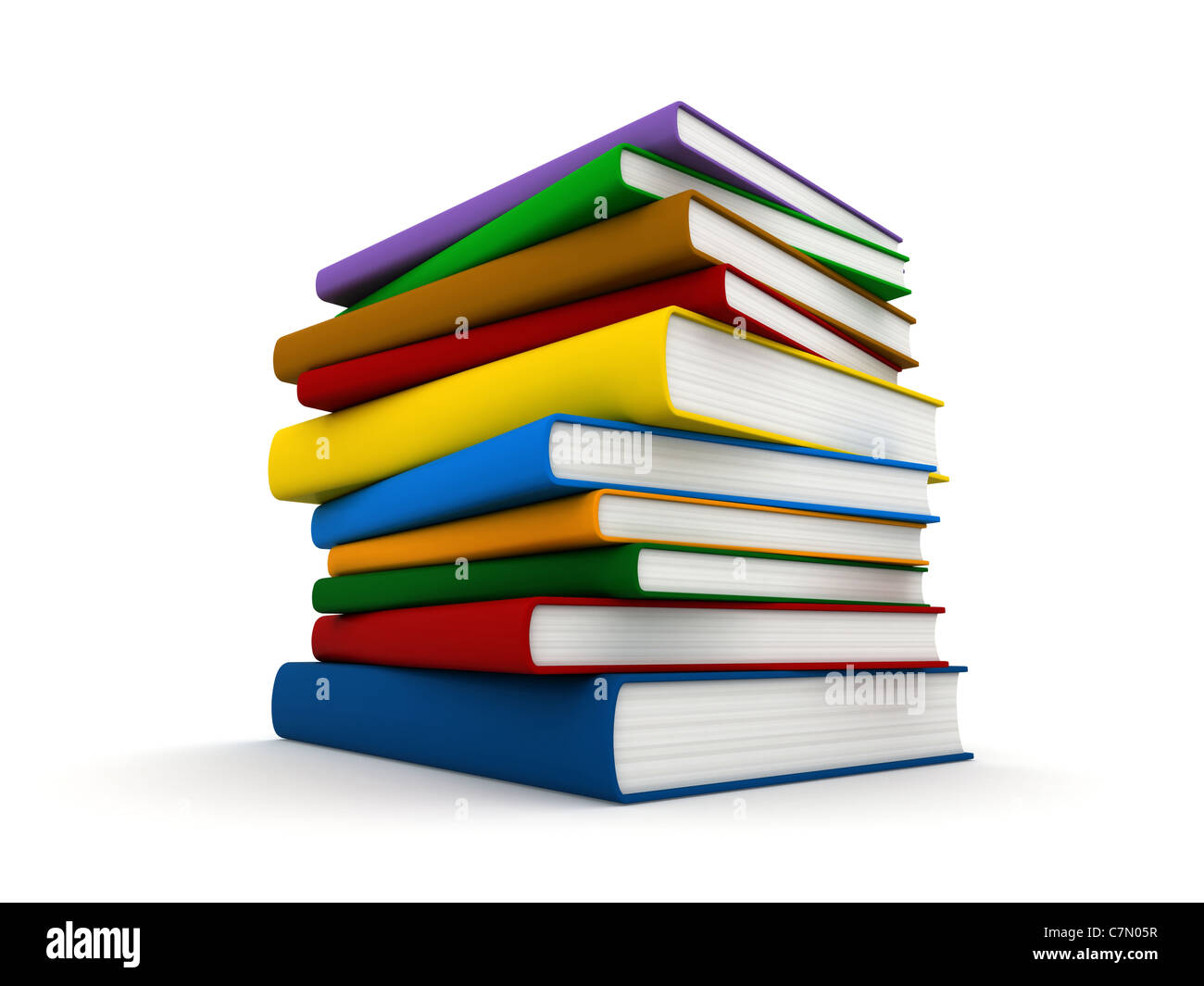 3d render of a pile of books Stock Photo - Alamy