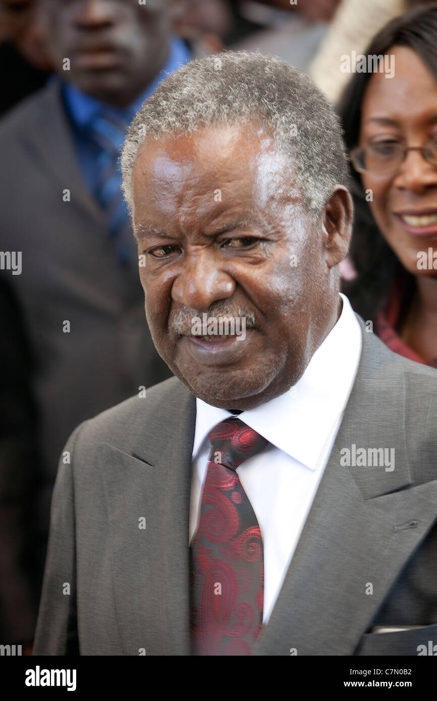 Newly elected President Michael Sata leaving the grounds of the Supreme ...