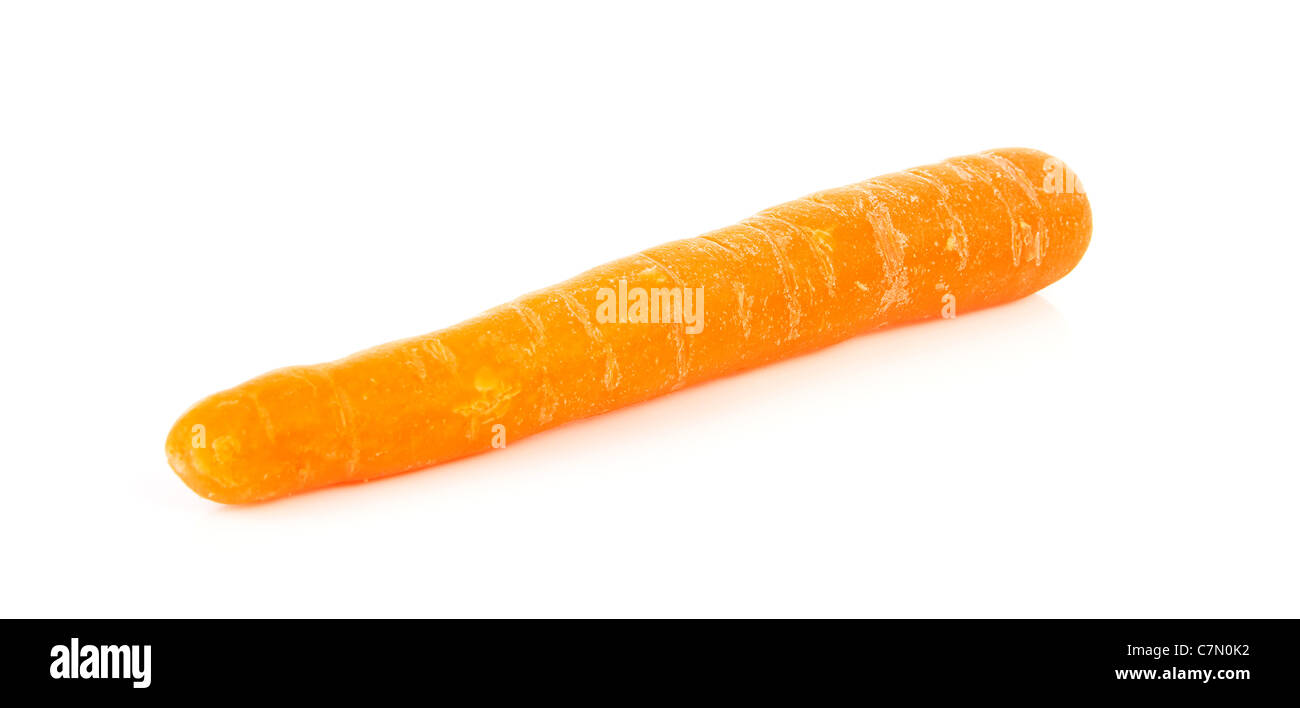 one fresh carrot isolated on white background Stock Photo - Alamy