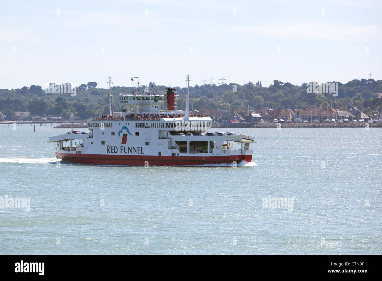 Red Eagle passenger ferry sailing from port of Southampton to Isle of ...
