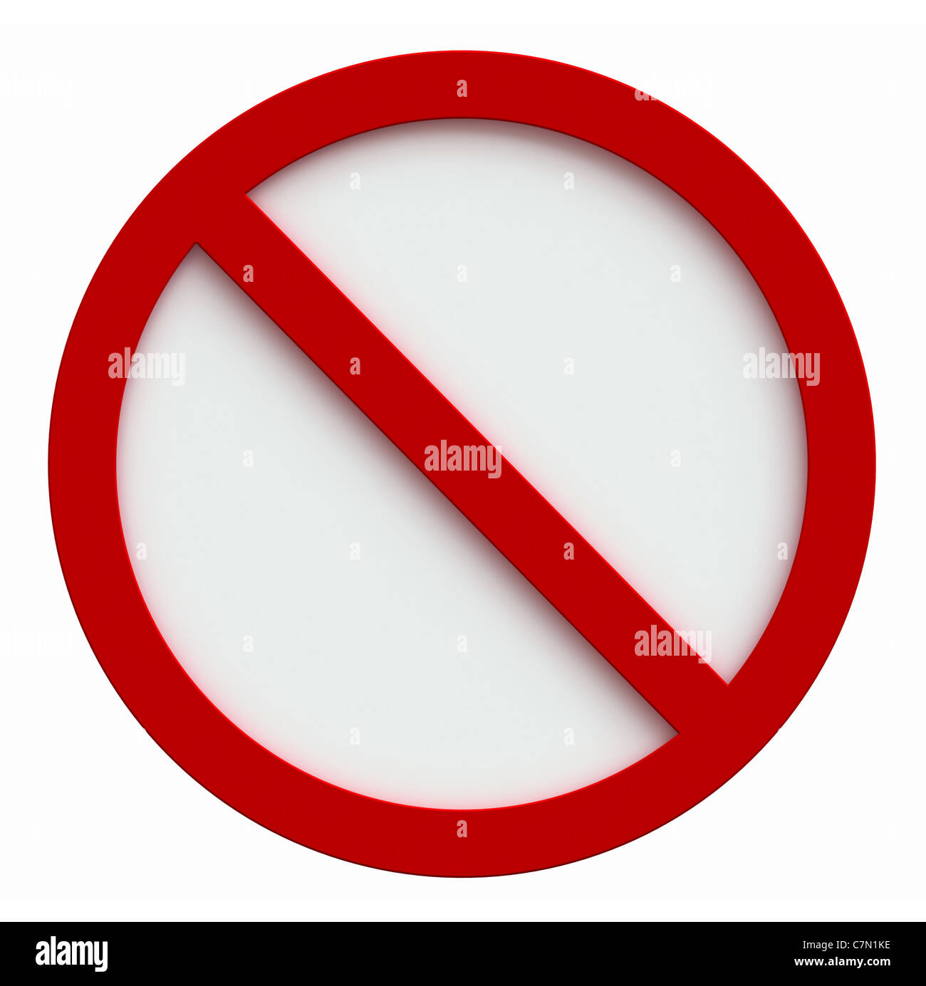3d render of forbidden sign isolated on white Stock Photo - Alamy