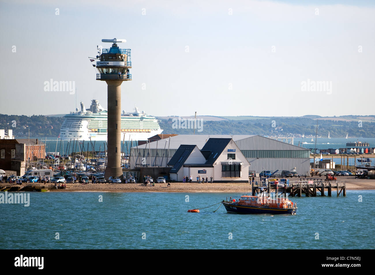 Coastguard tower at Calshot Spit Hampshire England UK Stock Photo - Alamy