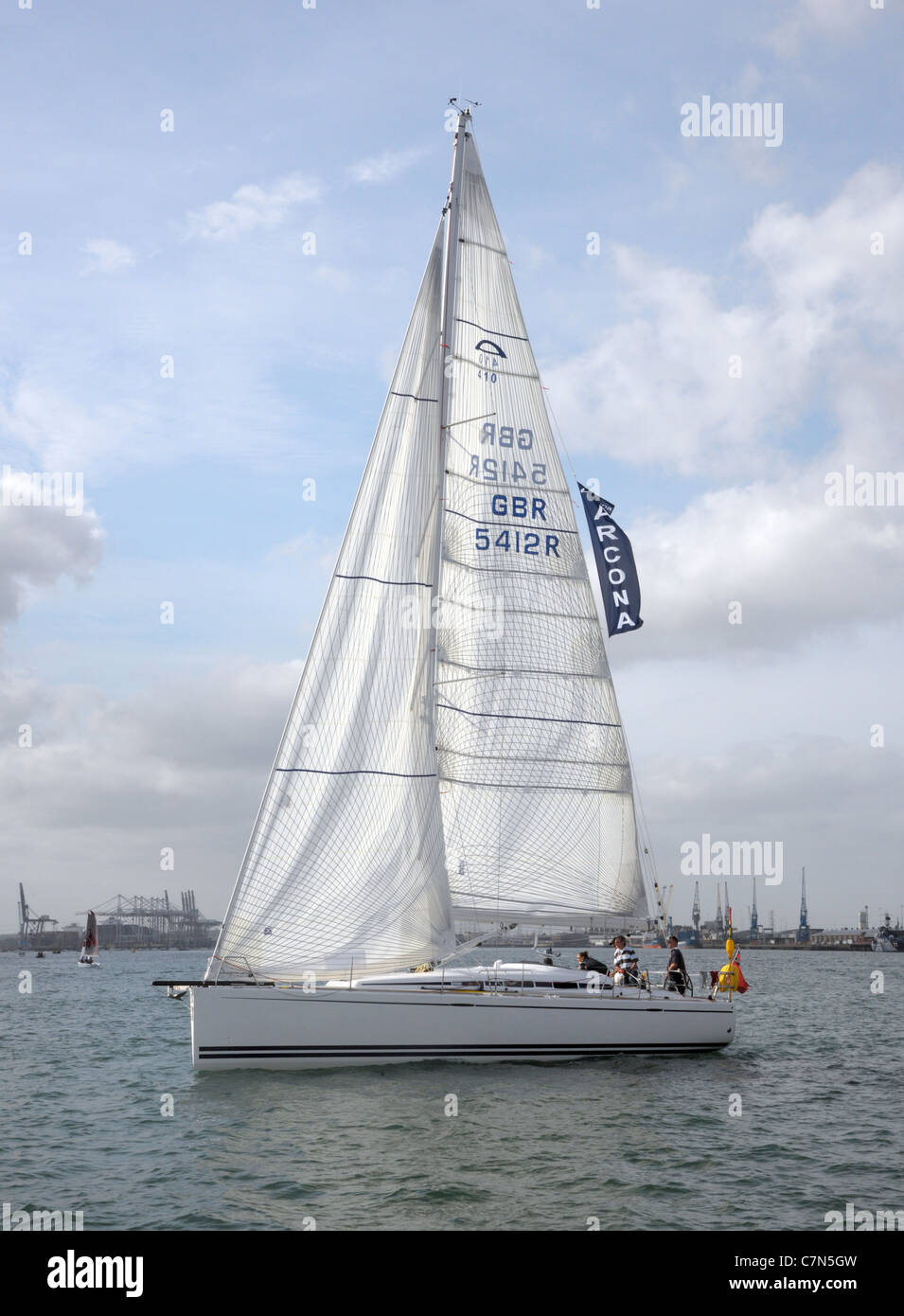 Arcona 410 yacht underway at the Southampton PSP International Boat ...