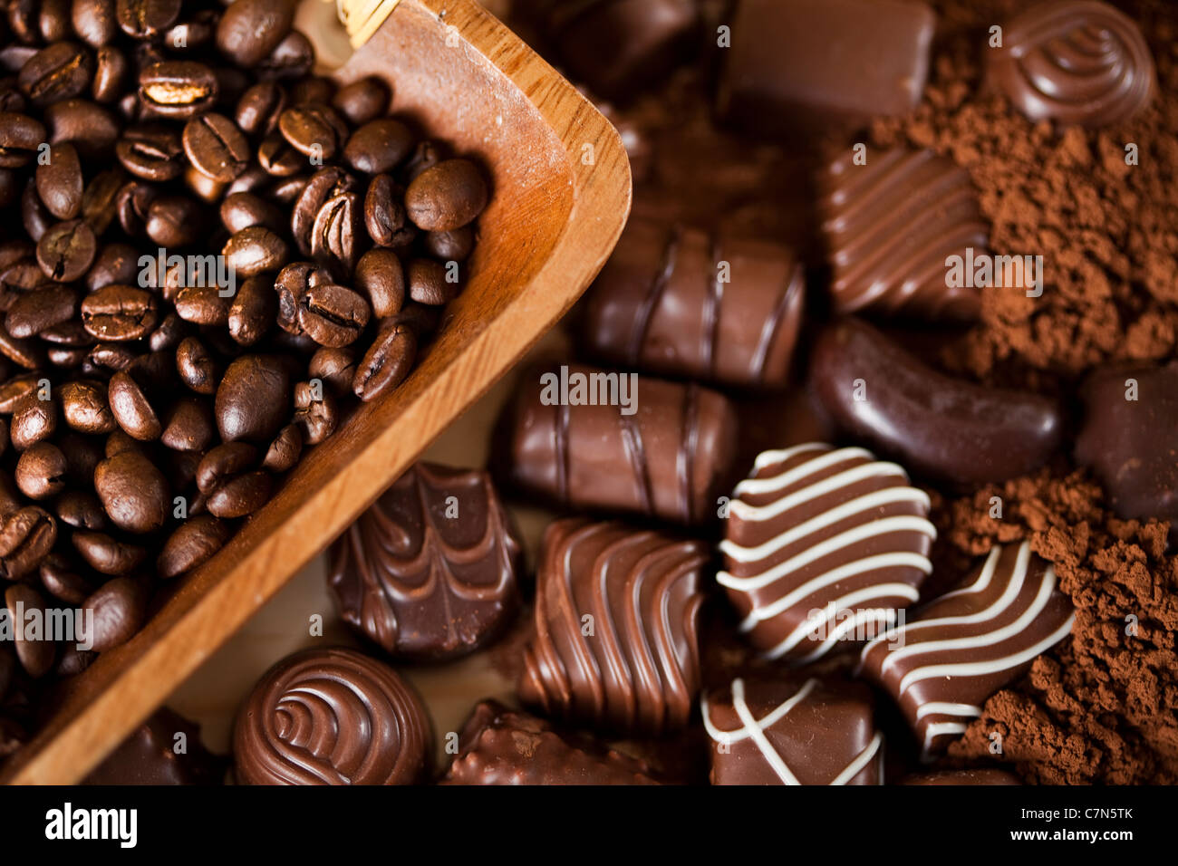 Chocolate & Coffee Stock Photo - Alamy