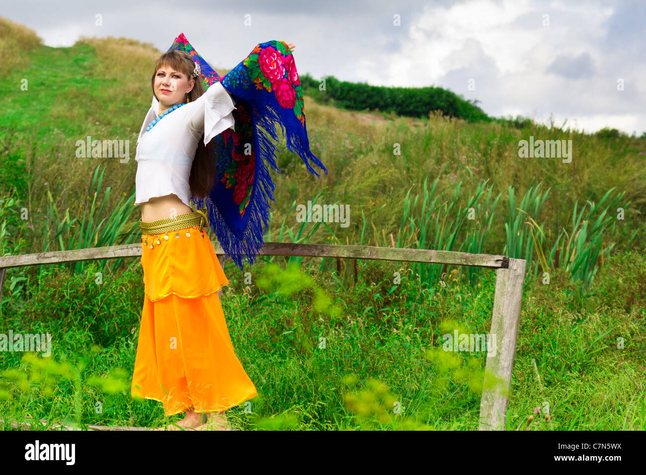 Beautiful russian girl outdoor Stock Photo - Alamy