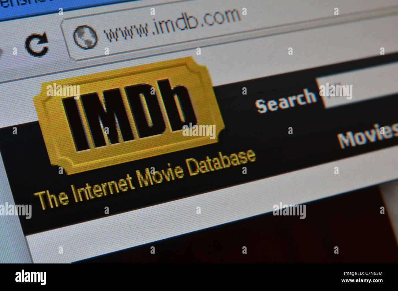 IMDB Internet Moie Database screenshot Stock Photo - Alamy