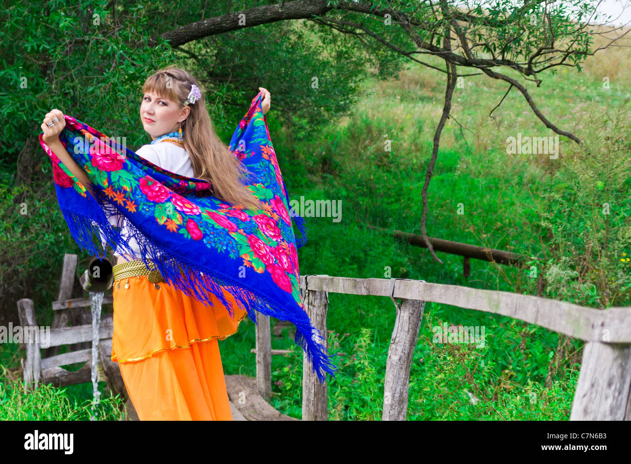 Beautiful russian girl outdoor Stock Photo - Alamy