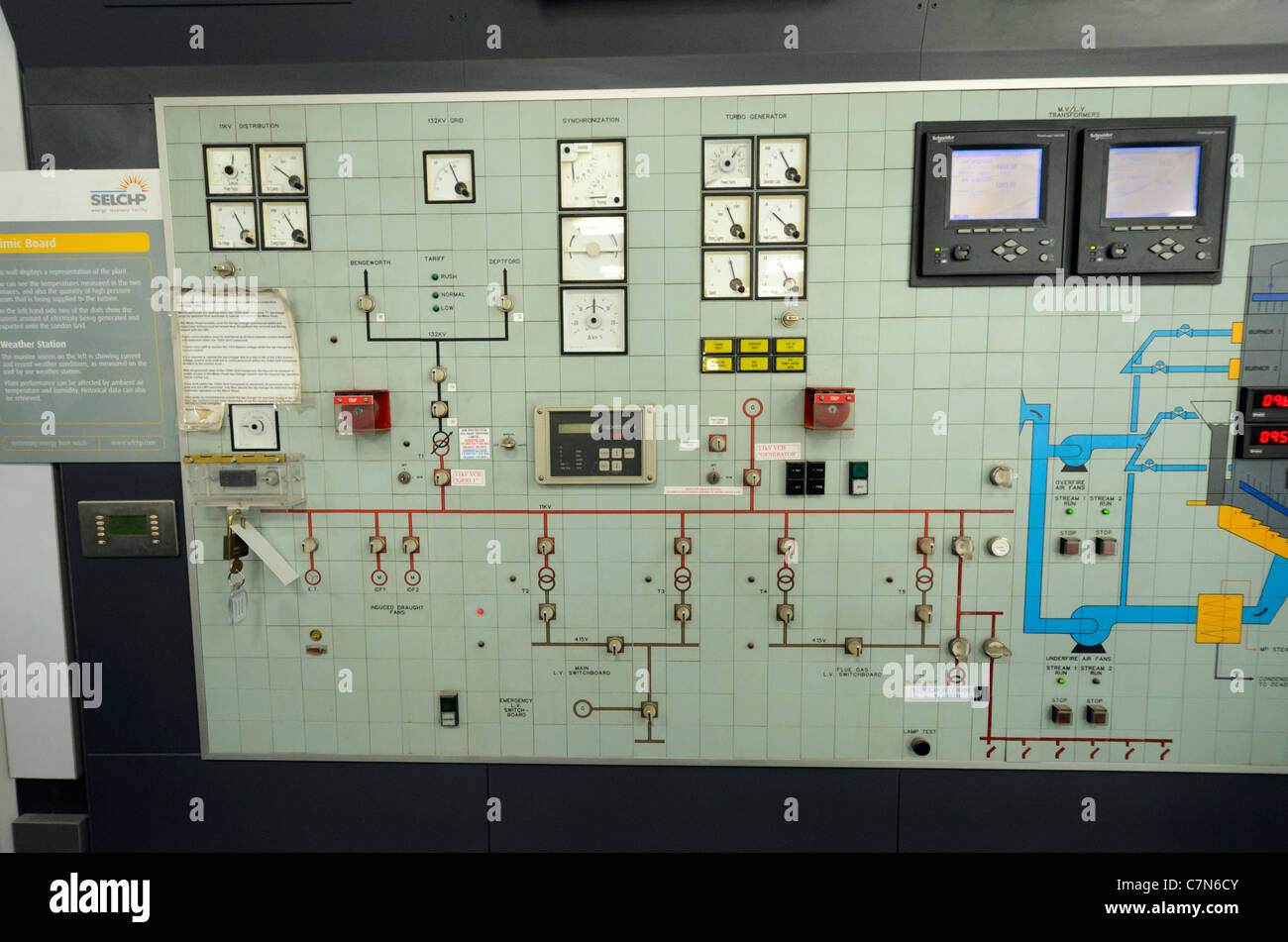 Mimic board in control room hi-res stock photography and images - Alamy