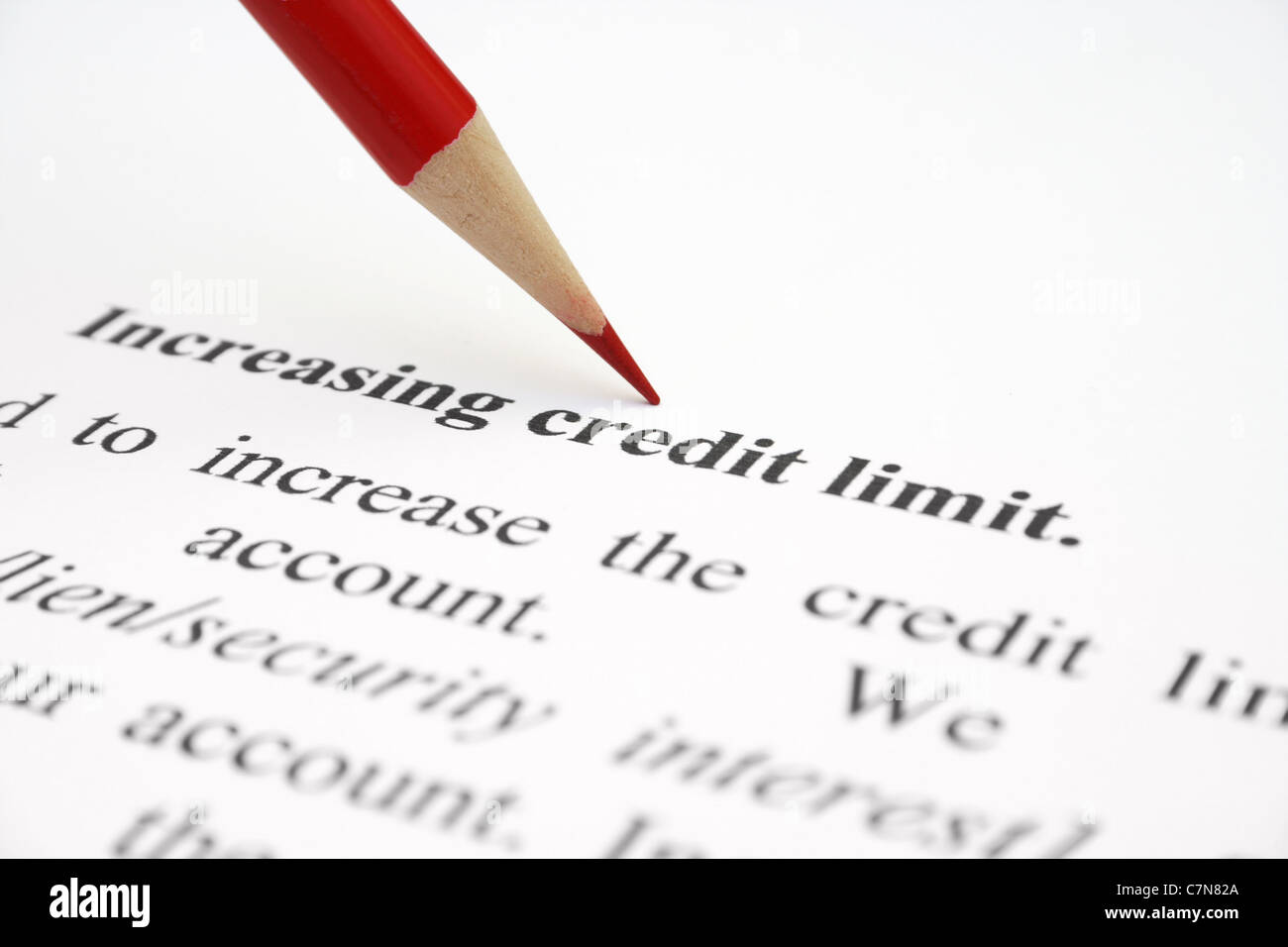 Increasing credit limit Stock Photo - Alamy