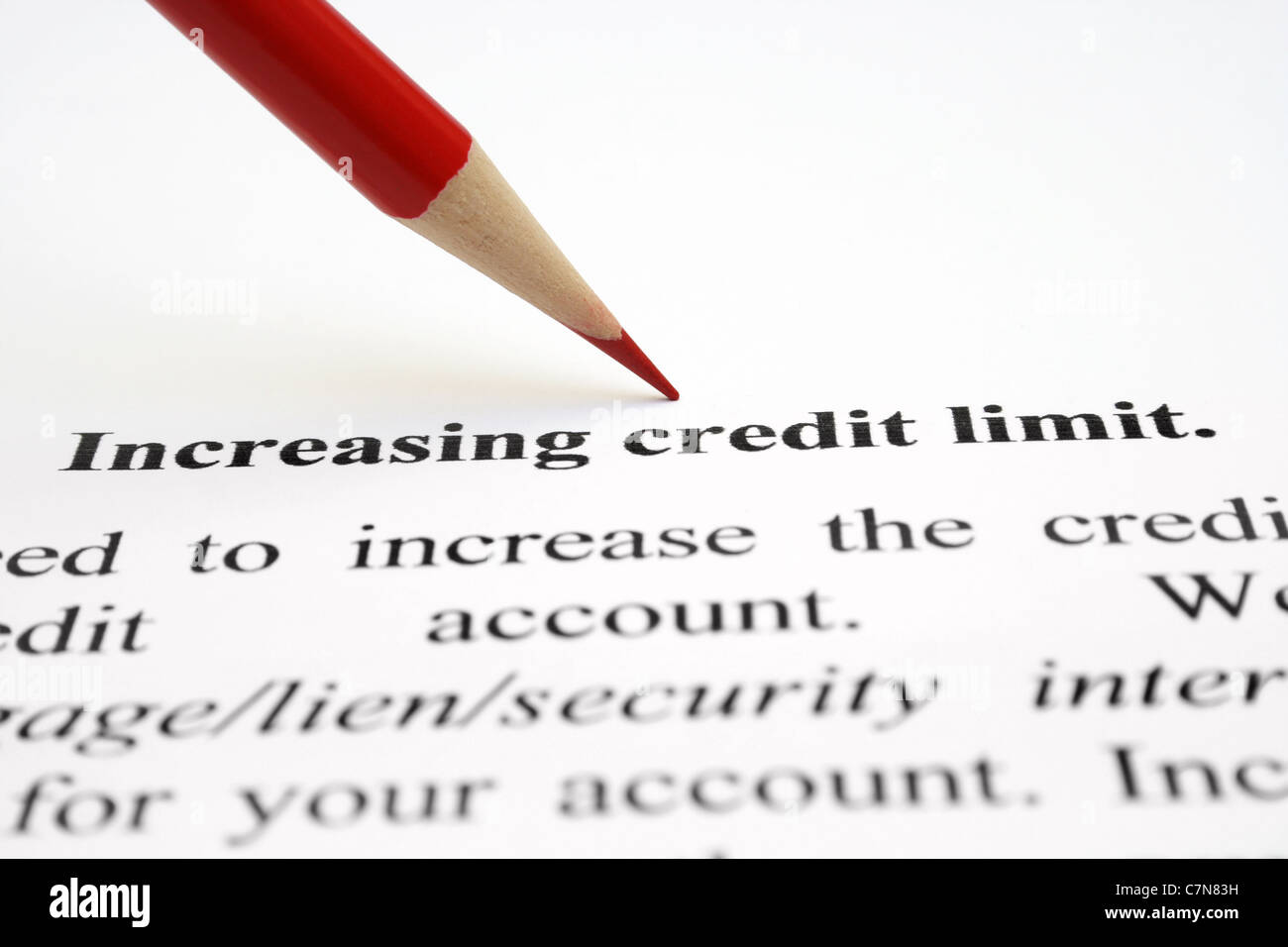 Increasing credit limit Stock Photo - Alamy