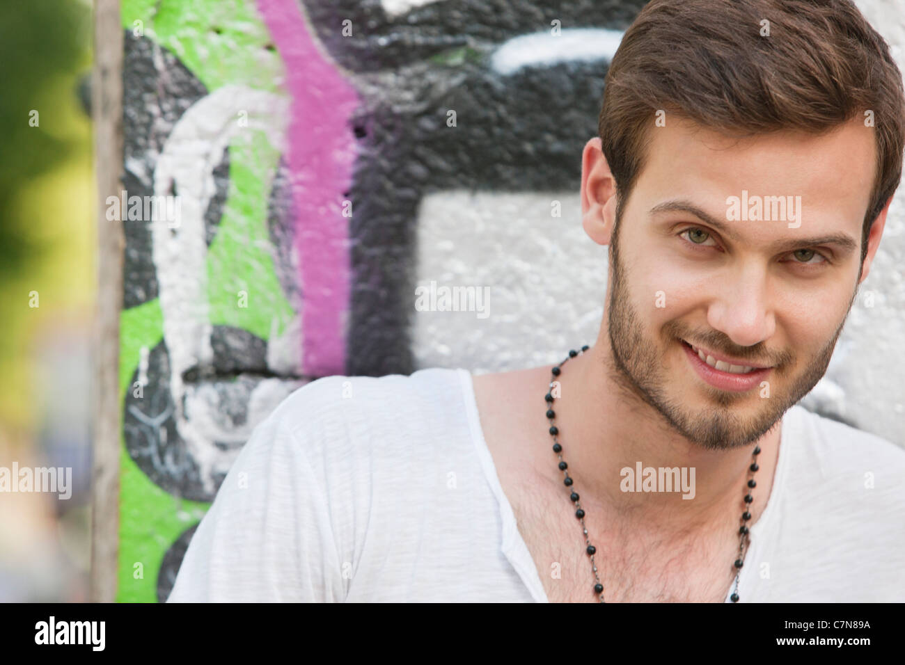 Portrait of a man smiling, Paris, Ile-de-France, France Stock Photo - Alamy