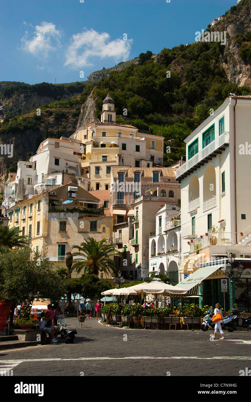 Positano, Town Center Stock Photo - Alamy