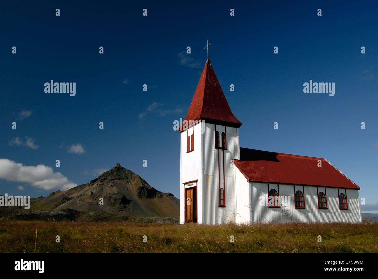 The church at Hellnar, Snæfellsnes Peninsular, Iceland Stock Photo - Alamy