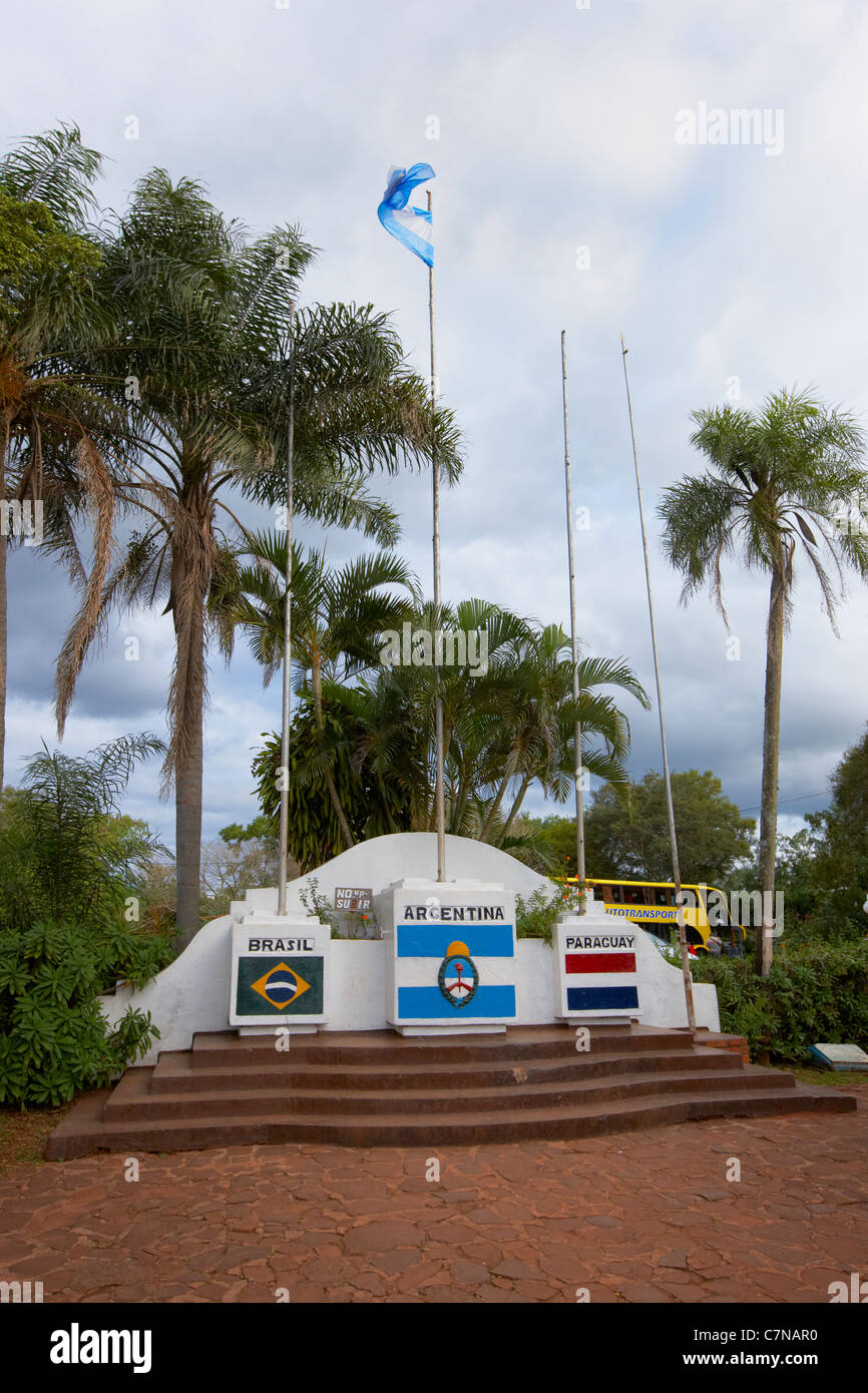 Hito Tres Fronteras (Triple Frontier), Brazil, Argentina and Paraguay ...