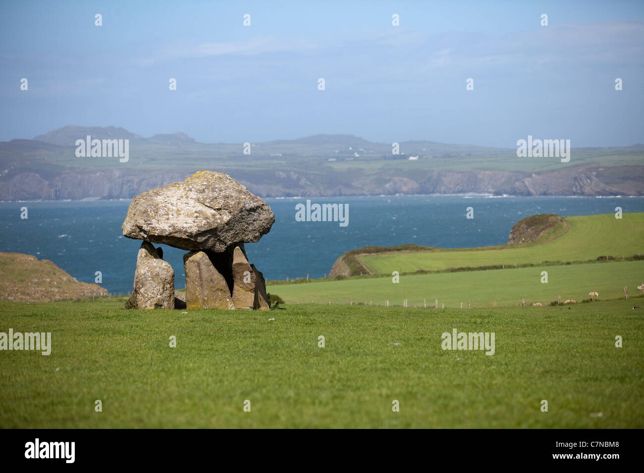 Carreg Samson dolmen near Mathry in Pembrokeshire Wales. Burial chamber ...