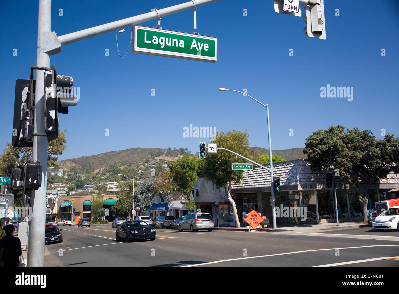 Laguna Ave Sign Stock Photo - Alamy