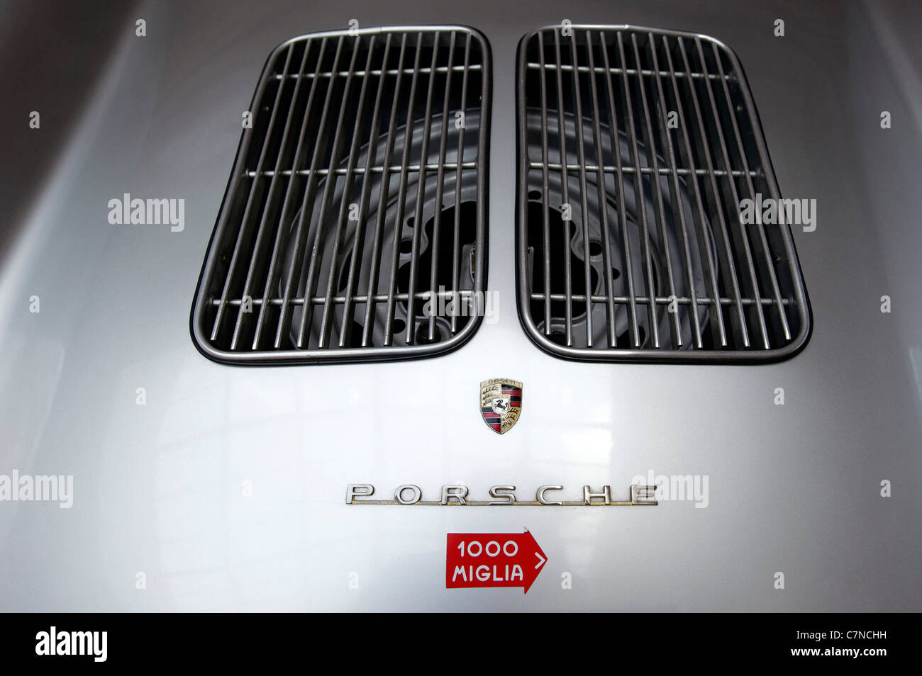 Logo, crest of a historic Porsche 550 Spyder, very rare, Hamburg ...
