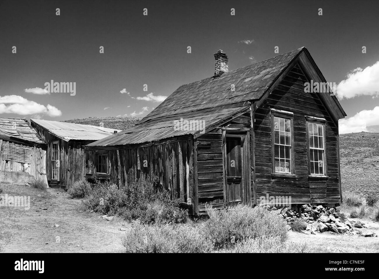 Old buildings in Bodie, an original ghost town from the late 1800s ...