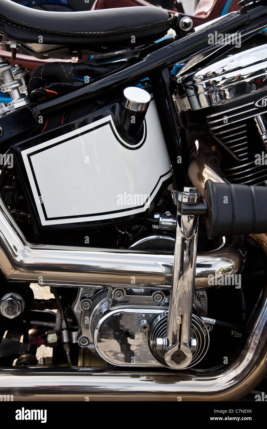 Classic Motorcycle Parts, Detail, Construction, close-up or closeup ...