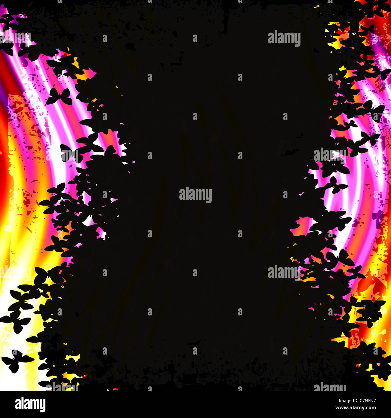 A page layout with butterfly silhouettes and plenty of copyspace Stock ...