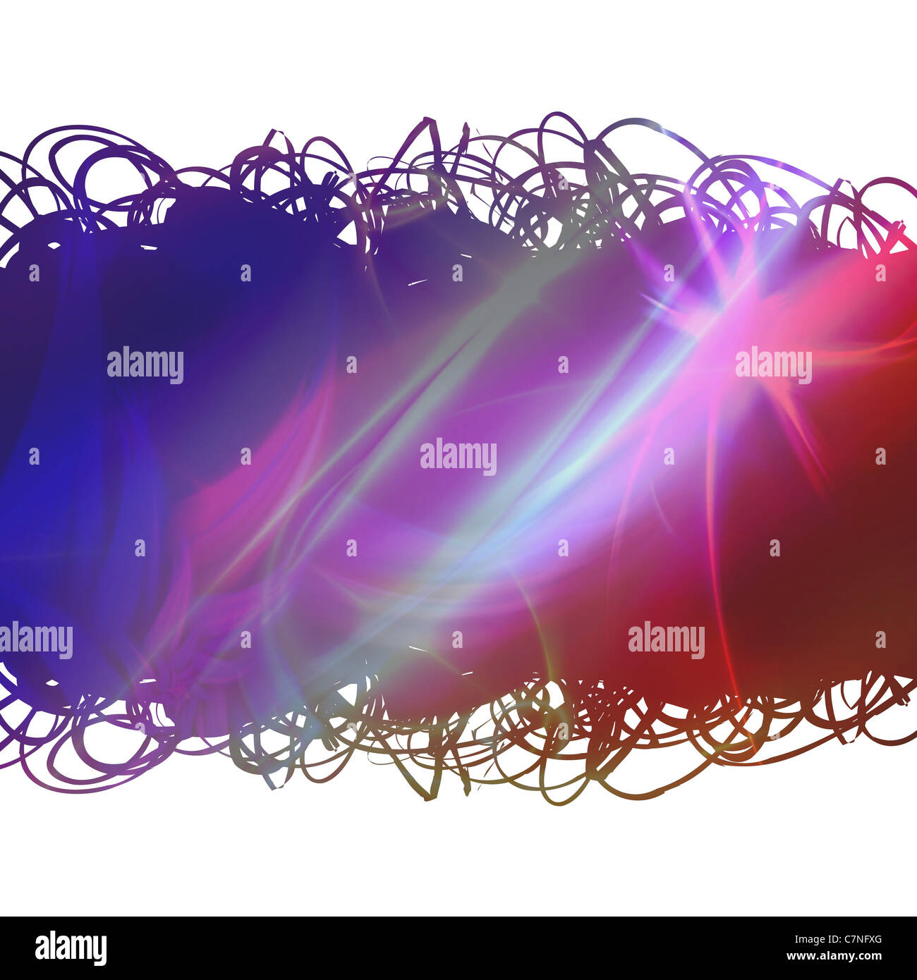 Rainbow colored abstract scribbles isolated over white Stock Photo - Alamy