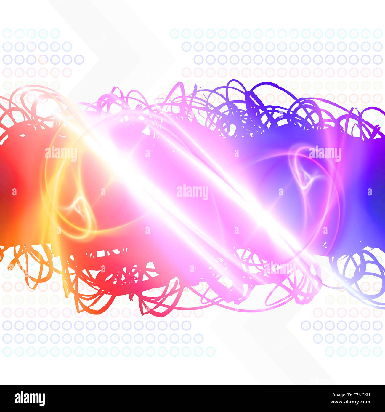Rainbow colored abstract scribbles isolated over white Stock Photo - Alamy