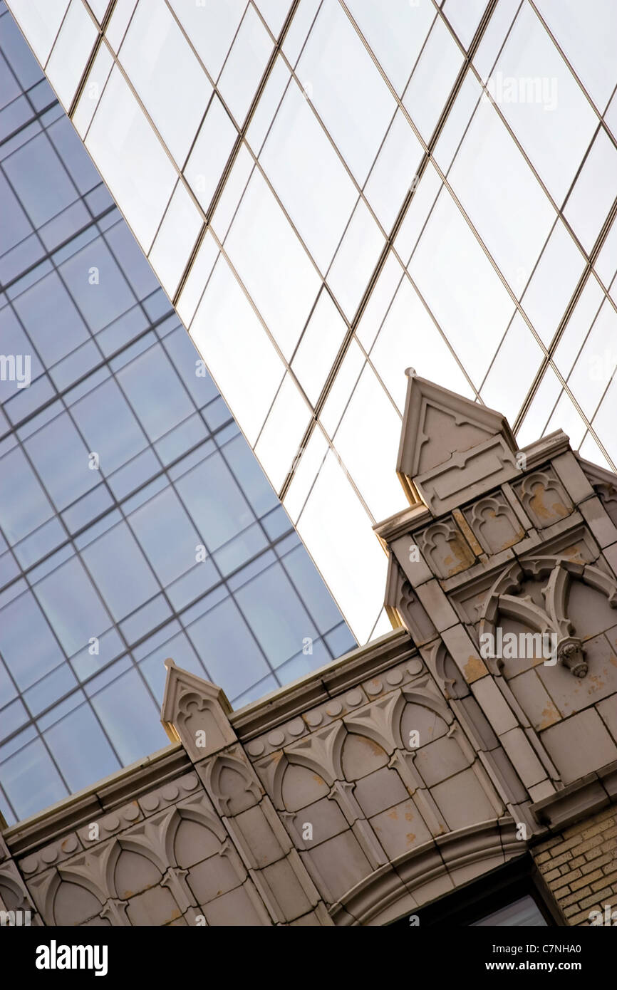 A nice comparison of both classic and modern architecture Stock Photo ...