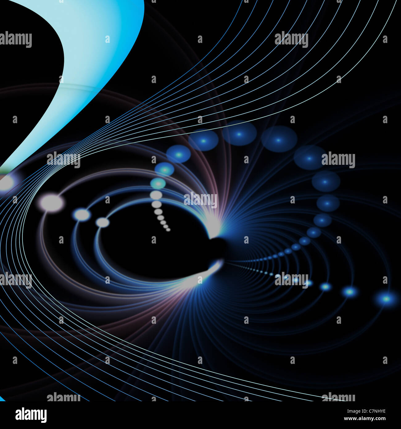 Blue pink spiral vortex black hi-res stock photography and images - Alamy