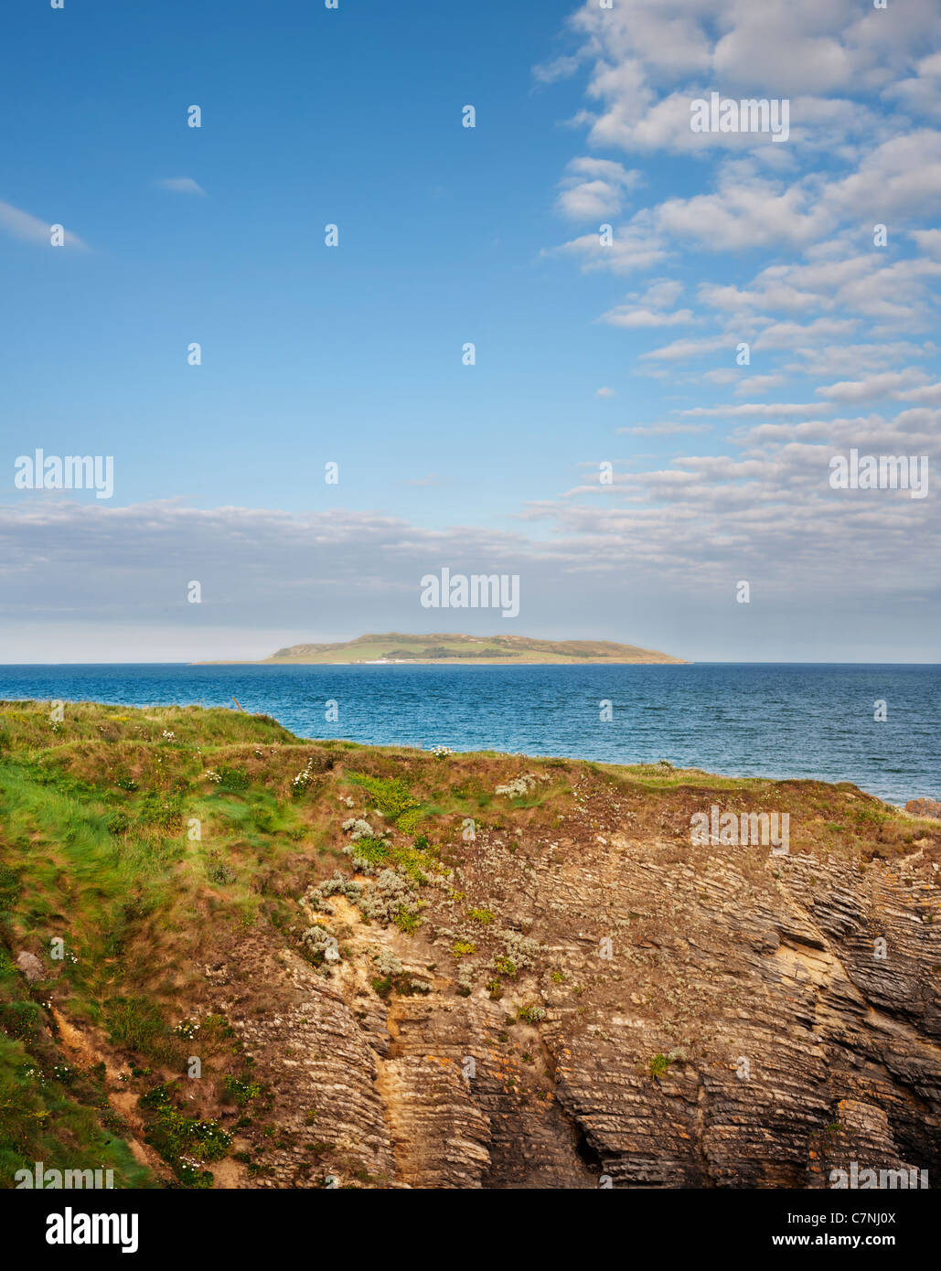 View from the cliffs between Portrane and Donabate, County Dublin ...