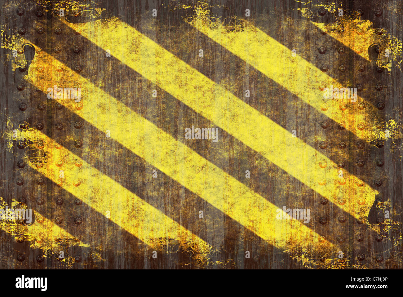 A hazard stripes texture with extreme grunge effects Stock Photo - Alamy